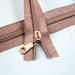Size 5 Rose Zipper by the Yard With Rose Gold Coil 5 Yards & 15 Regular ...
