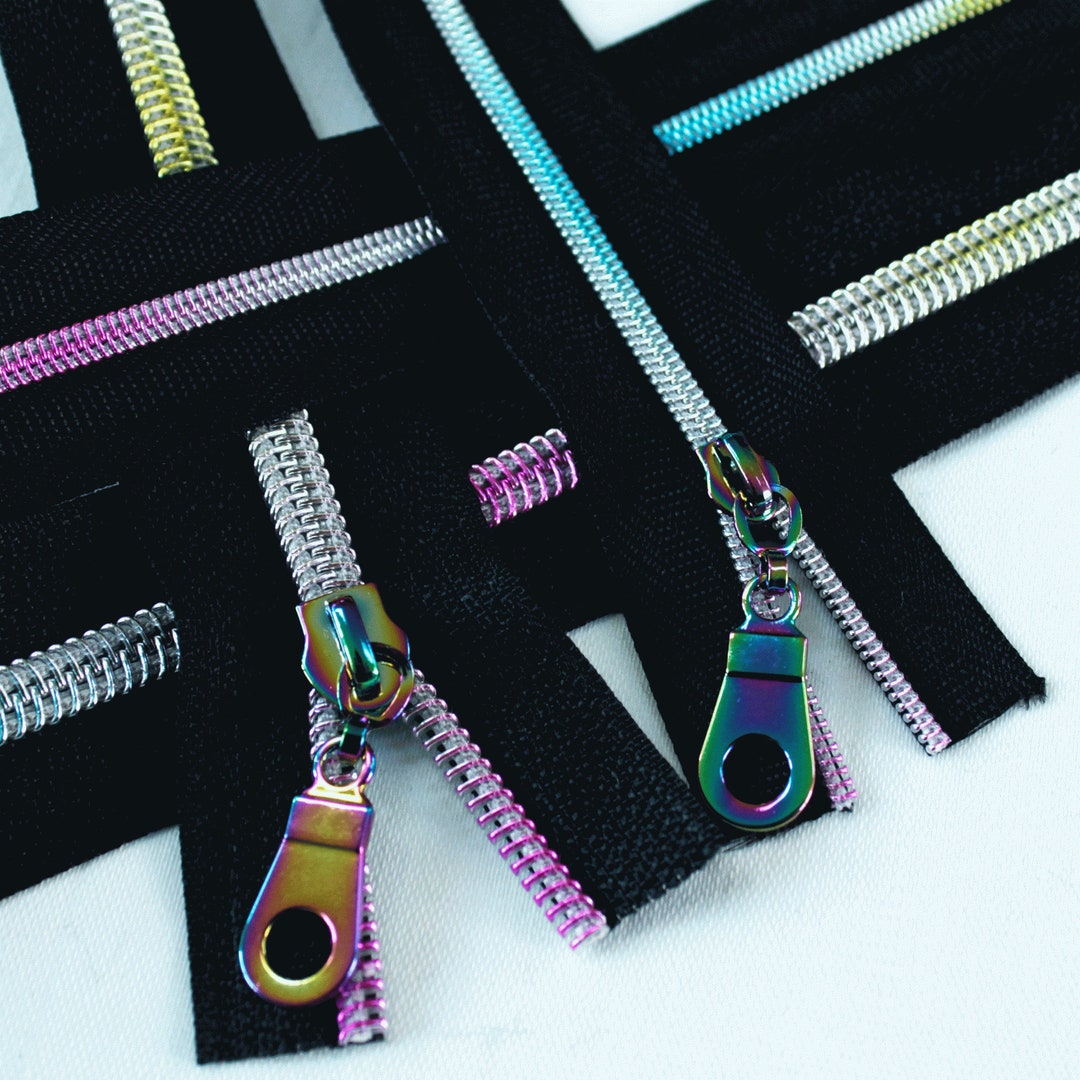 Size #3 Black Zipper by the Yard With Rainbow Coil - 5 Yards & 15 ...