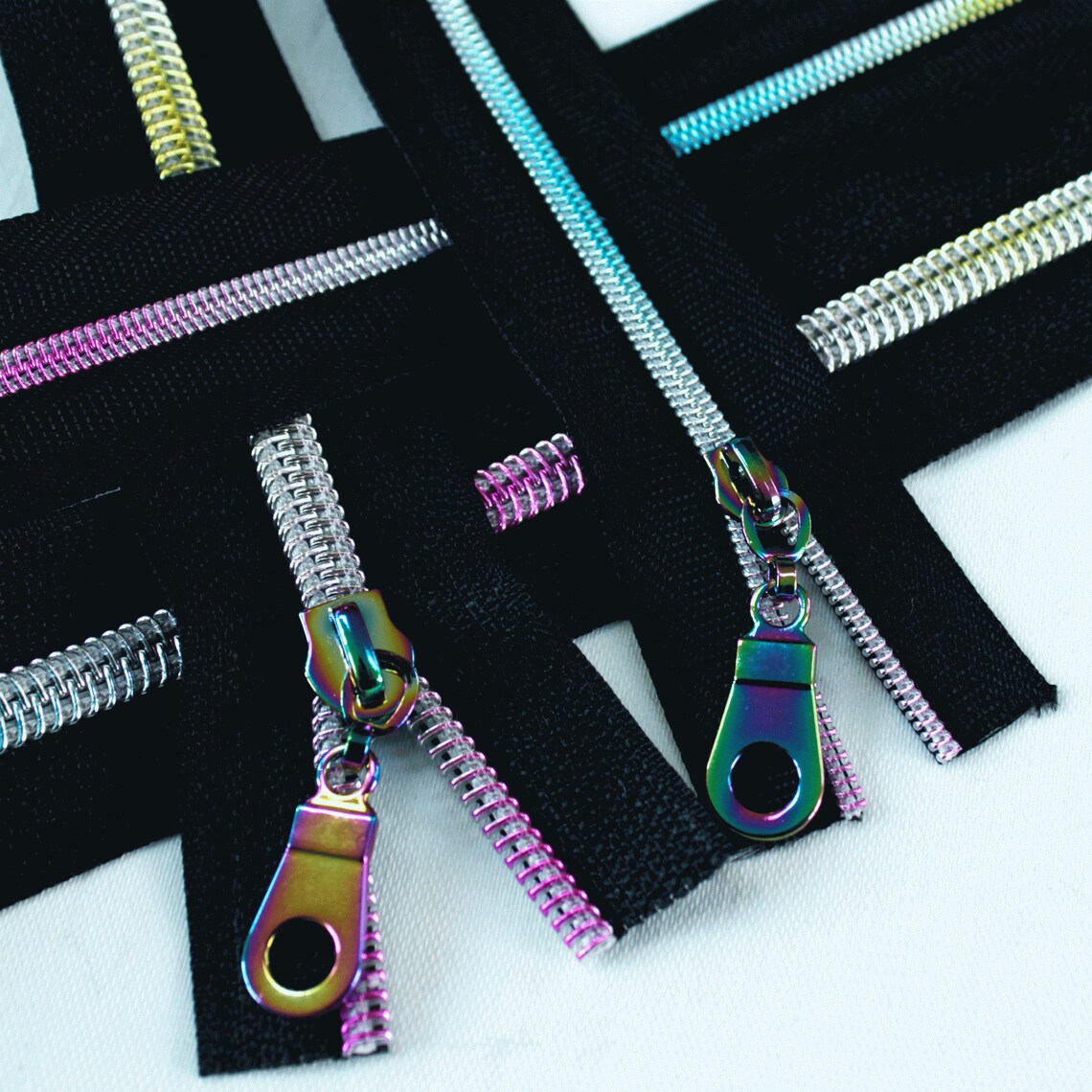 Size 3 Black Zipper by the Yard With Rainbow Coil 5 Yards & - Etsy