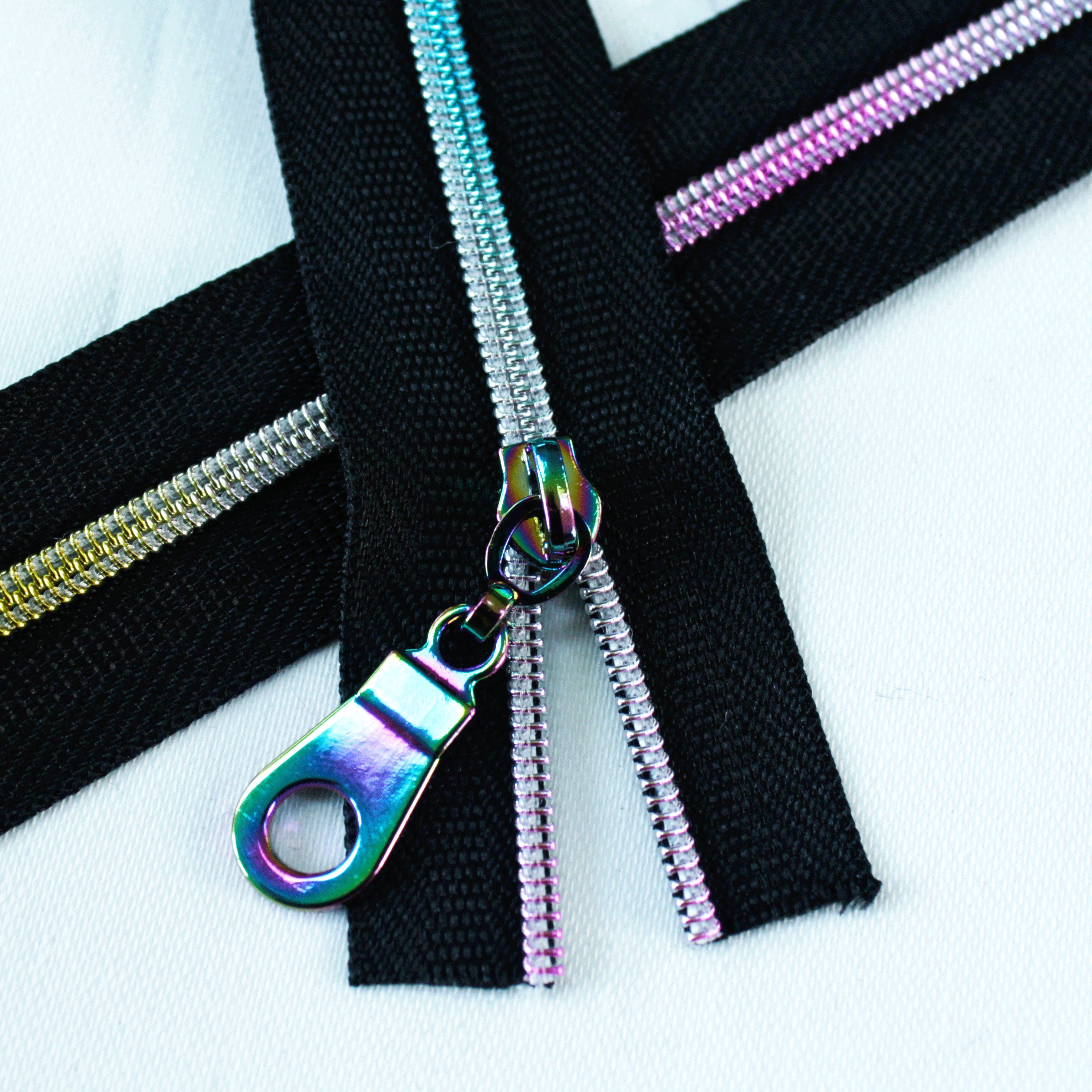 Size 3 Black Zipper by the Yard With Rainbow Coil 5 Yards & - Etsy