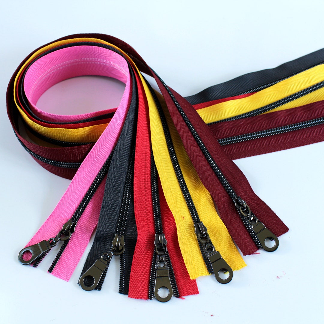 Size #3 Gunmetal Collection Kit 2, 5 Yards of #3 Nylon Zipper Tape With ...