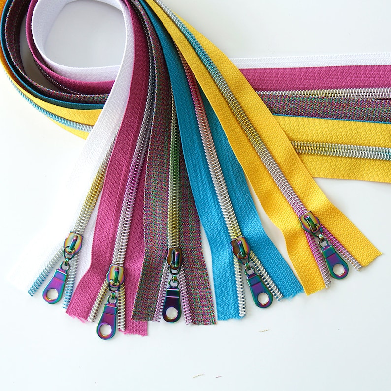 Size 5 Rainbow Collection Kit Zipper by the Yard with | Etsy