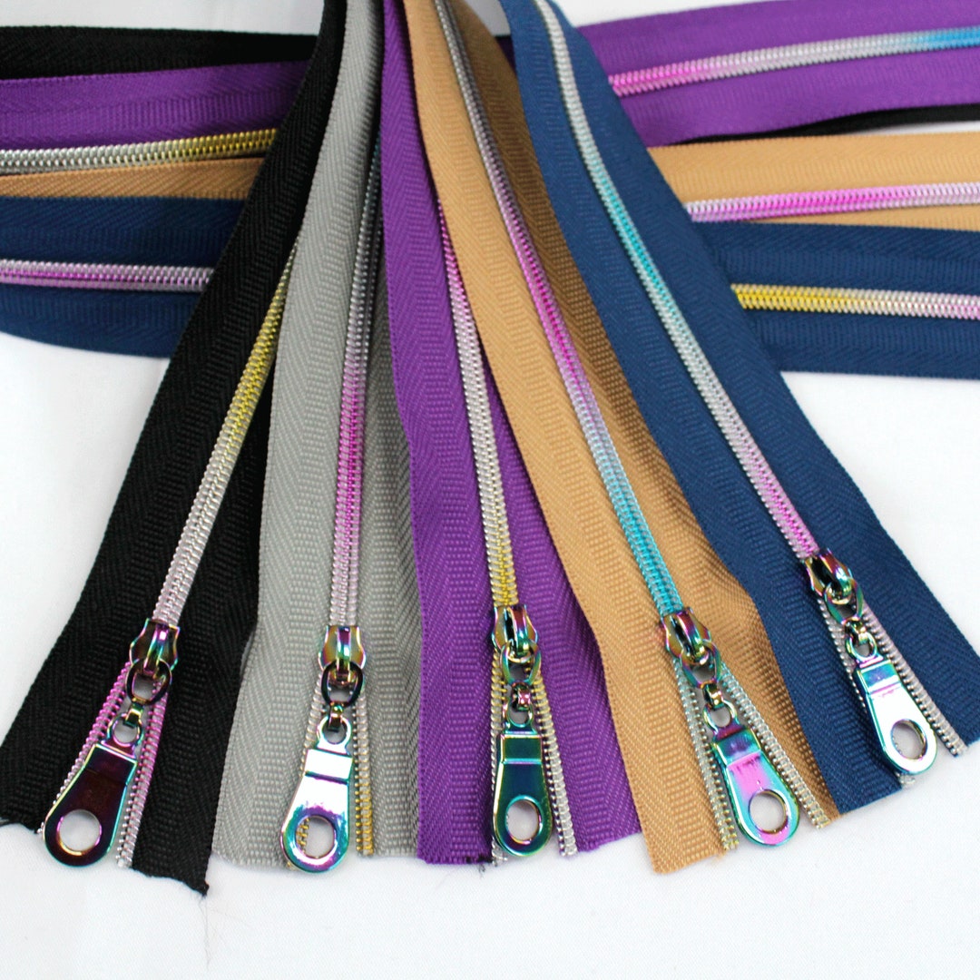 Size #3 Rainbow Collection Kit 2, Zipper by the Yard With Rainbow Coil ...
