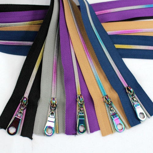 Size 3 Rainbow Collection Kit 2 Zipper by the Yard With - Etsy