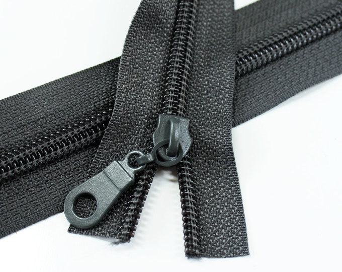 Size 3 Metallic Silver Zipper by the Yard With Silver Coil - Etsy