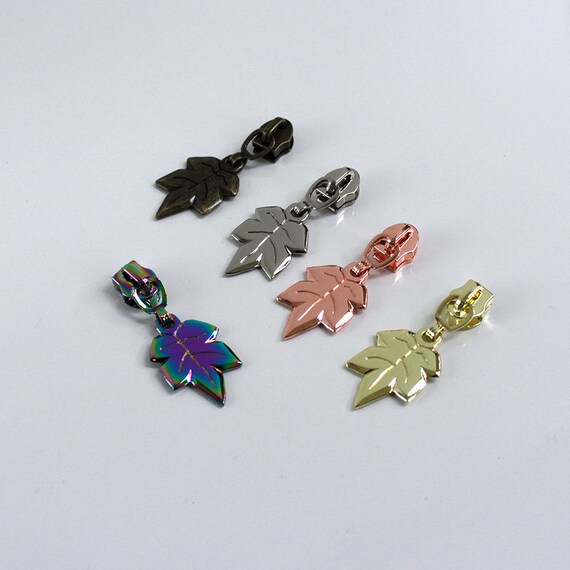 Size 5 Leaf Zipper Pull for 5 Nylon Coil Zippers Purse | Etsy