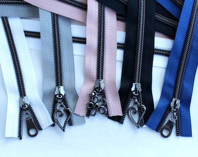 Size 5 Fall Zipper Kit 2 5 Yards of 5 Nylon Zipper Tape | Etsy