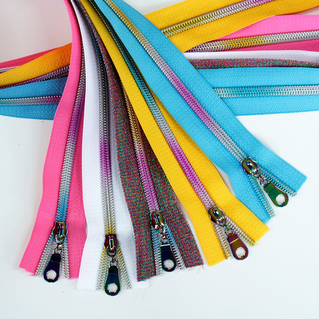 Size #5 Rainbow Collection Kit, Zipper by the Yard With Rainbow Coil ...