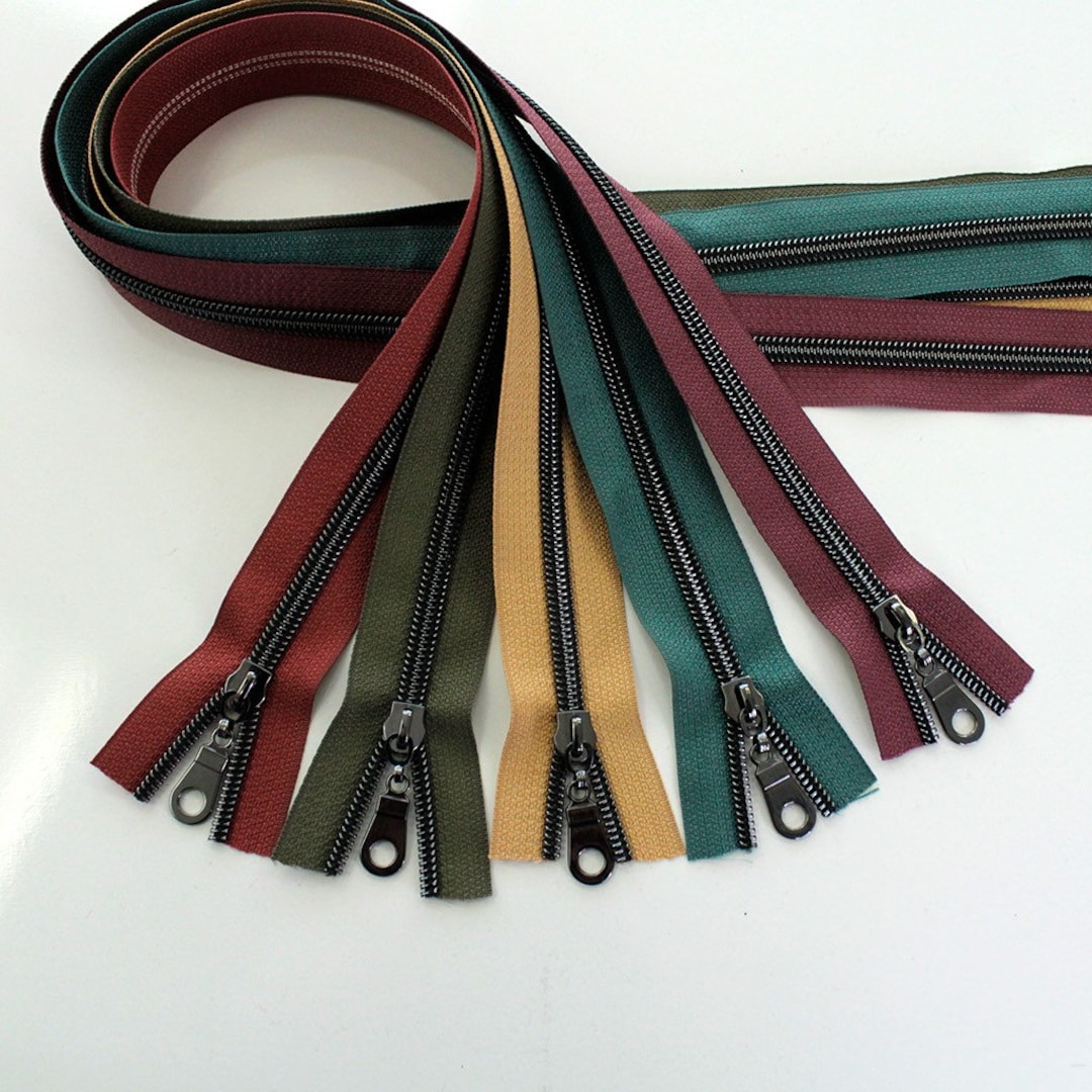 Size 5 Cork Zipper Collection 2, 5 Yards of 5 Nylon Zipper Tape With ...