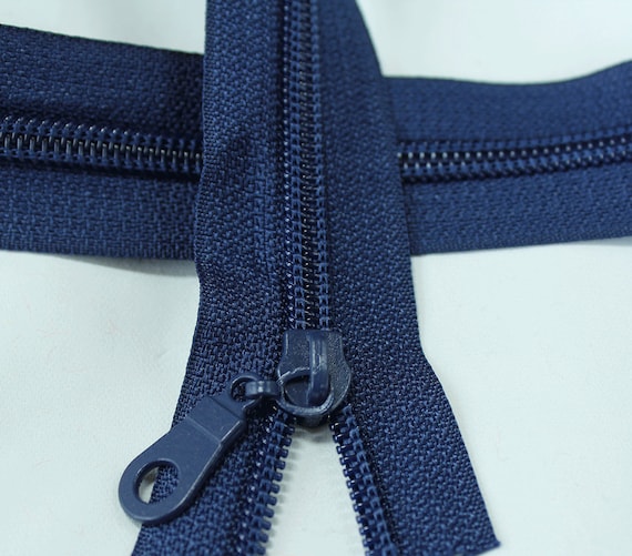 Size 5 Navy Blue Zipper With Navy Blue Coil 5 Yards & 15 - Etsy