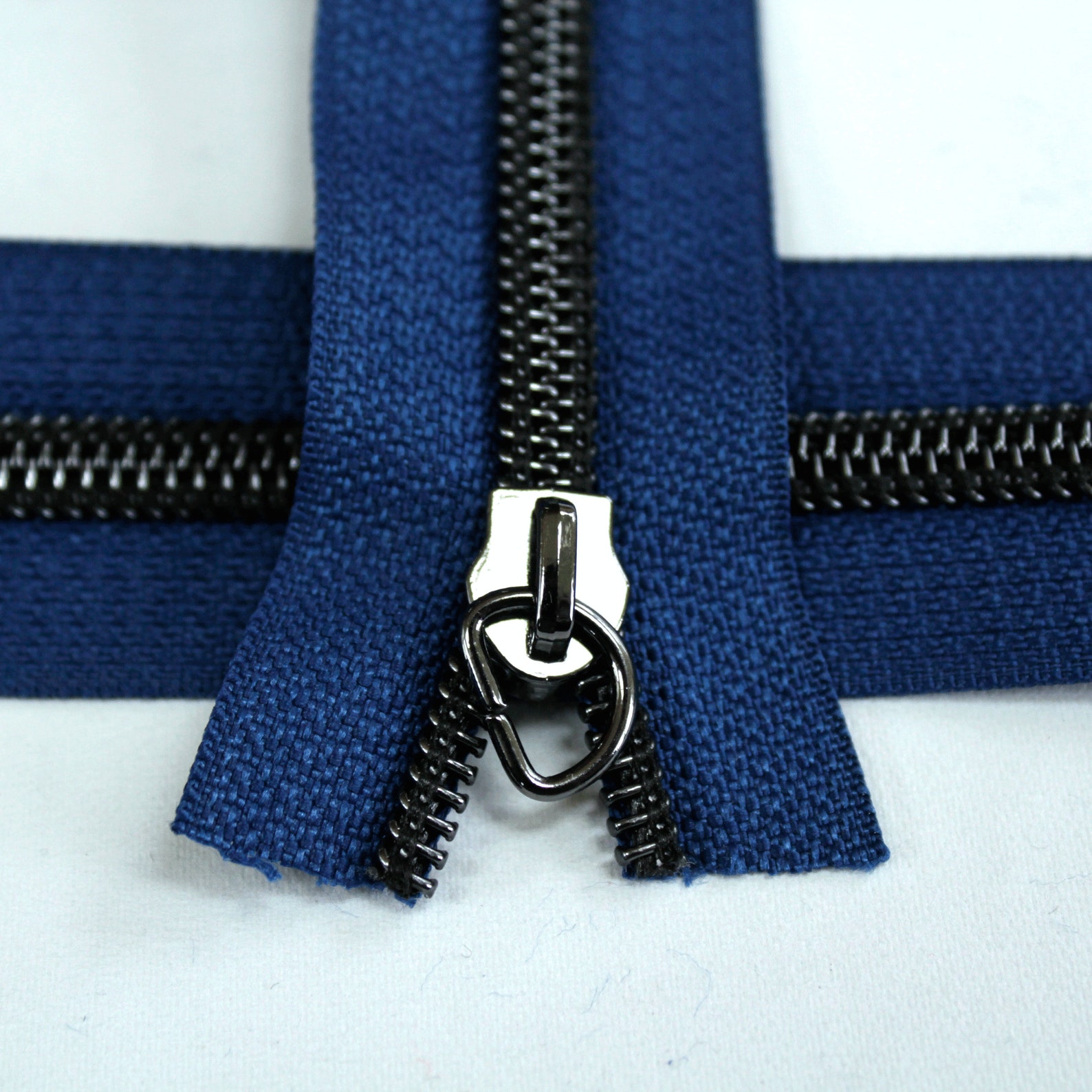 Size 5 Jean Blue Zipper With Gunmetal Coil 5 Yards & 15 - Etsy
