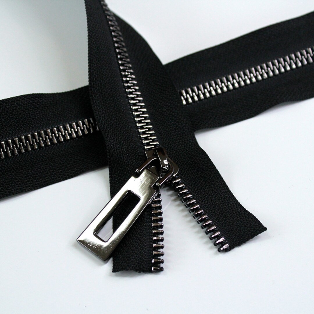 Size #5 Black Resin Zipper With Gunmetal Teeth - Etsy