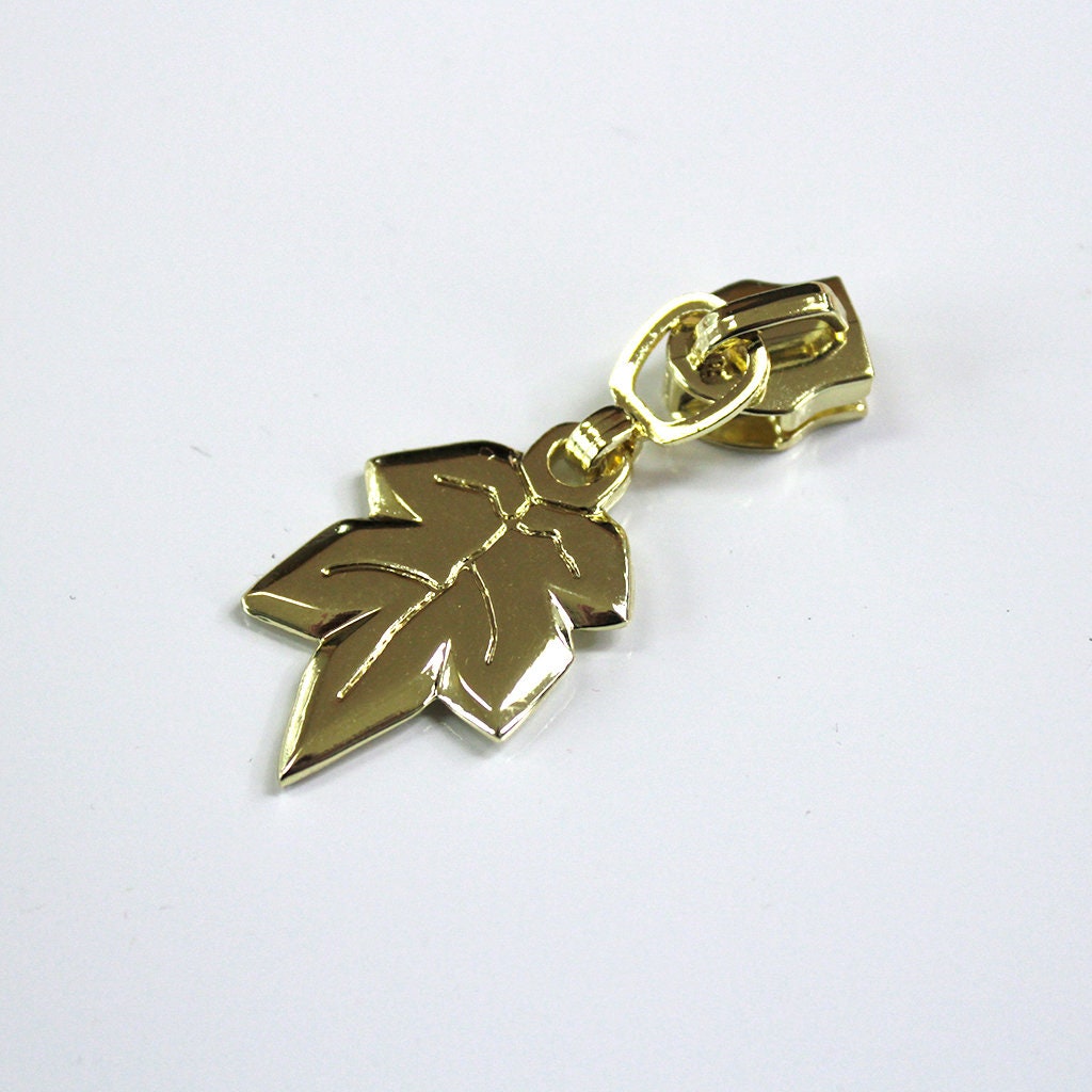 Size 5 Leaf Zipper Pull for 5 Nylon Coil Zippers Purse | Etsy