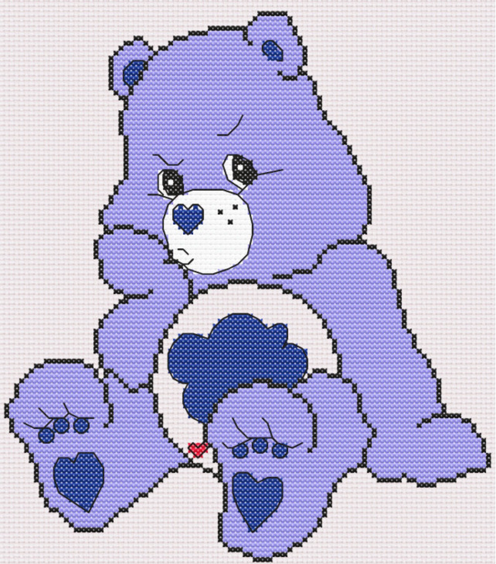 Grumpy Bear, Care Bear Cross Stitch Pattern, Instant Download PDF - Etsy