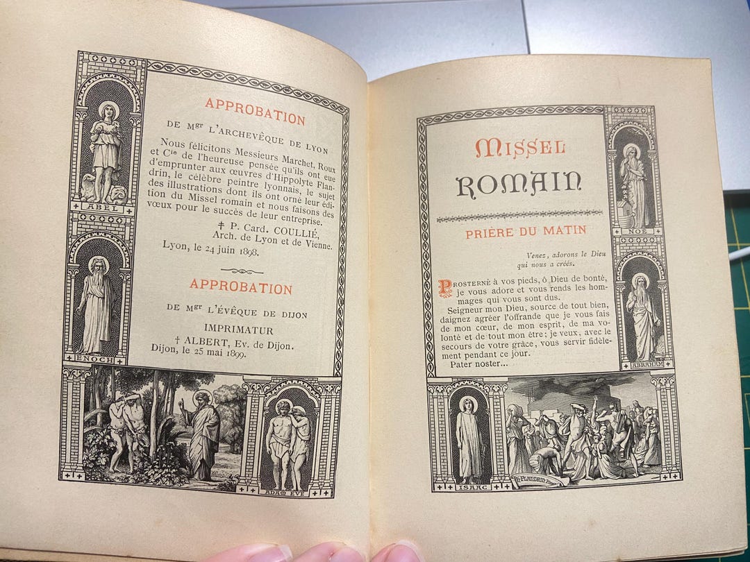 1899 French Romain Missel. Ritual. Small French Missal, Religious ...