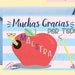 Spanish Teacher Thank You Card Printable With Apple, Instant Download ...