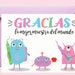 Spanish Teacher Thank You Card Printable With Little Monsters, Instant ...