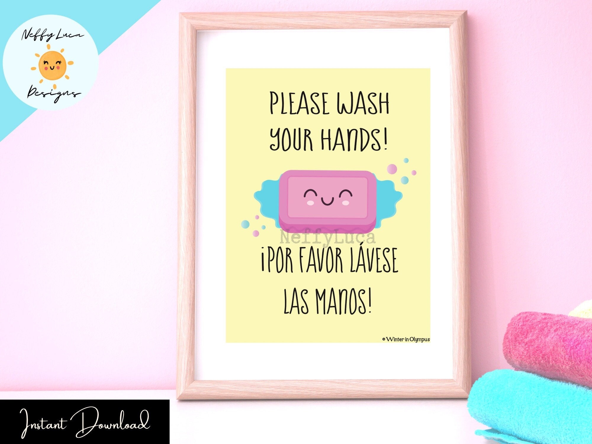 Hand Wash Sign Spanish
