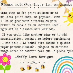 Spanish Teacher Thank You Card Printable With Apple, Instant Download ...