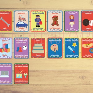 Bilingual Spanish-english Toy Storage Labels Printable for Kids ...