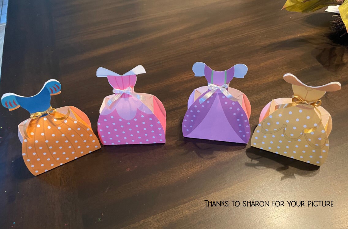 Princess Dress Printable Boxes Paper Princes Dolls Printable - Etsy