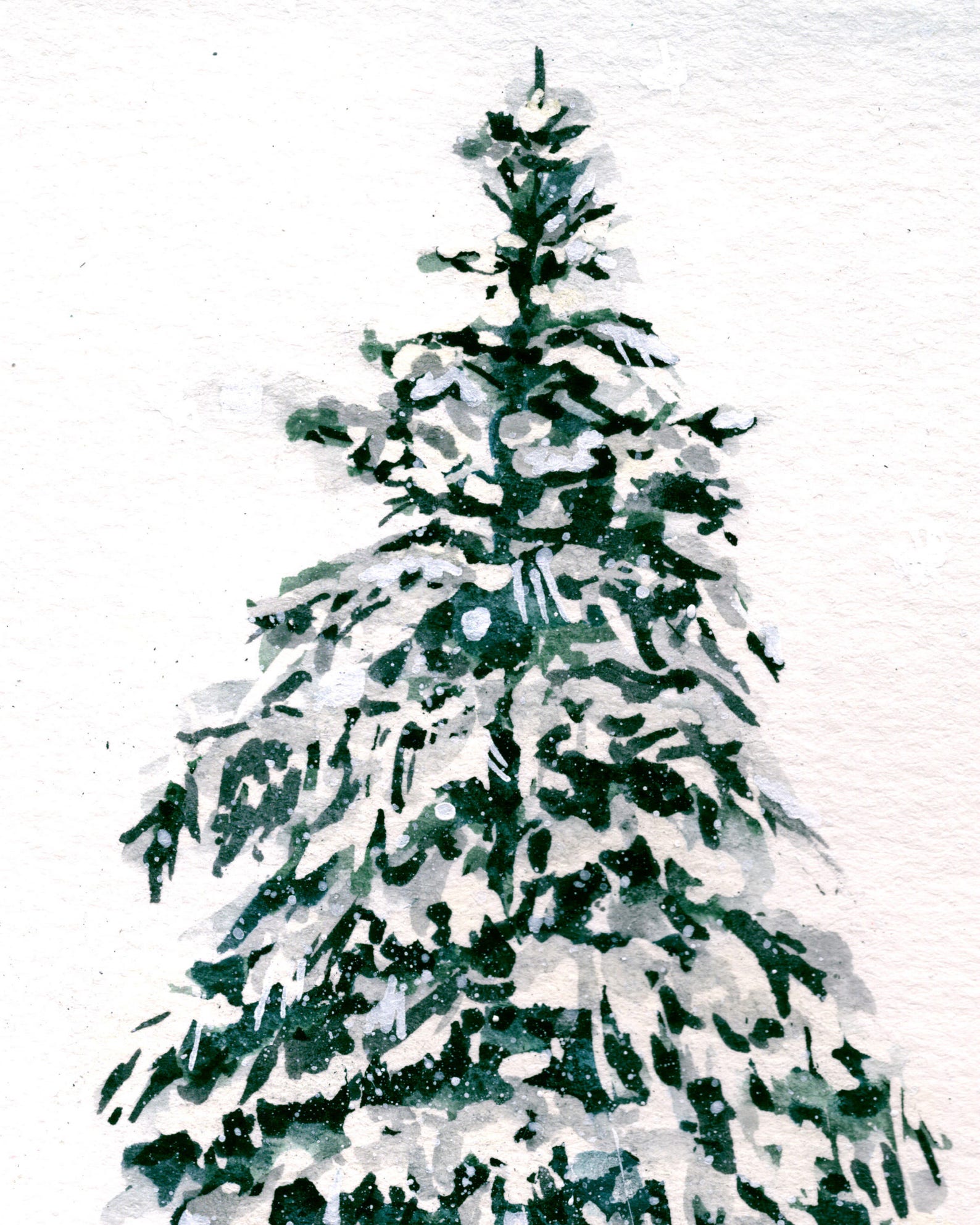 Winter Watercolor Winter Wonderland Winter Painting - Etsy