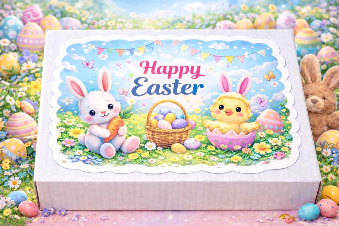 Easter Candy Prefilled Box With Plush Bunny – Variety Snacks, Spring ...
