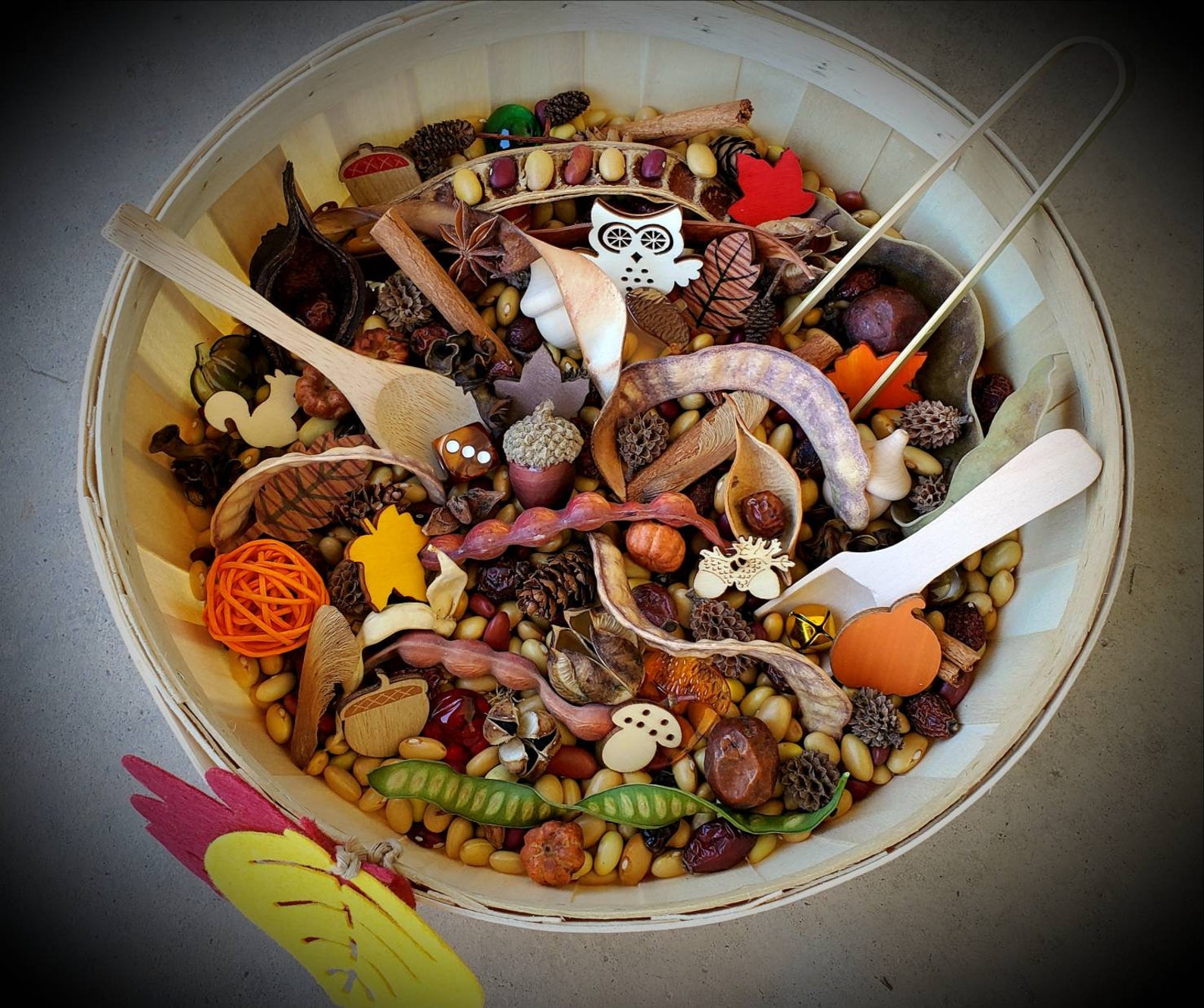 Large Fall Sensory Bin, Reggio Fall Loose Parts Play, Montessori ...
