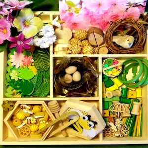 XL Spring Loose Parts Seasonal Tinker Tray Open Ended Provocation ...