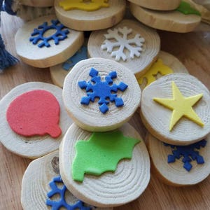 Snowflake Memory Matching Holiday Match up Montessori Waldorf ...