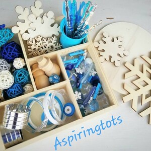 Snowflake Winter Reggio Emilia Inspired Loose Parts Montessori Seasons ...