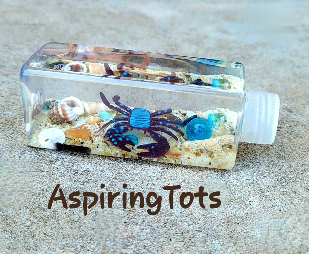 Ocean Sensory Square Bottle Redirect Calm Quiet Play, Timeout I-spy ...