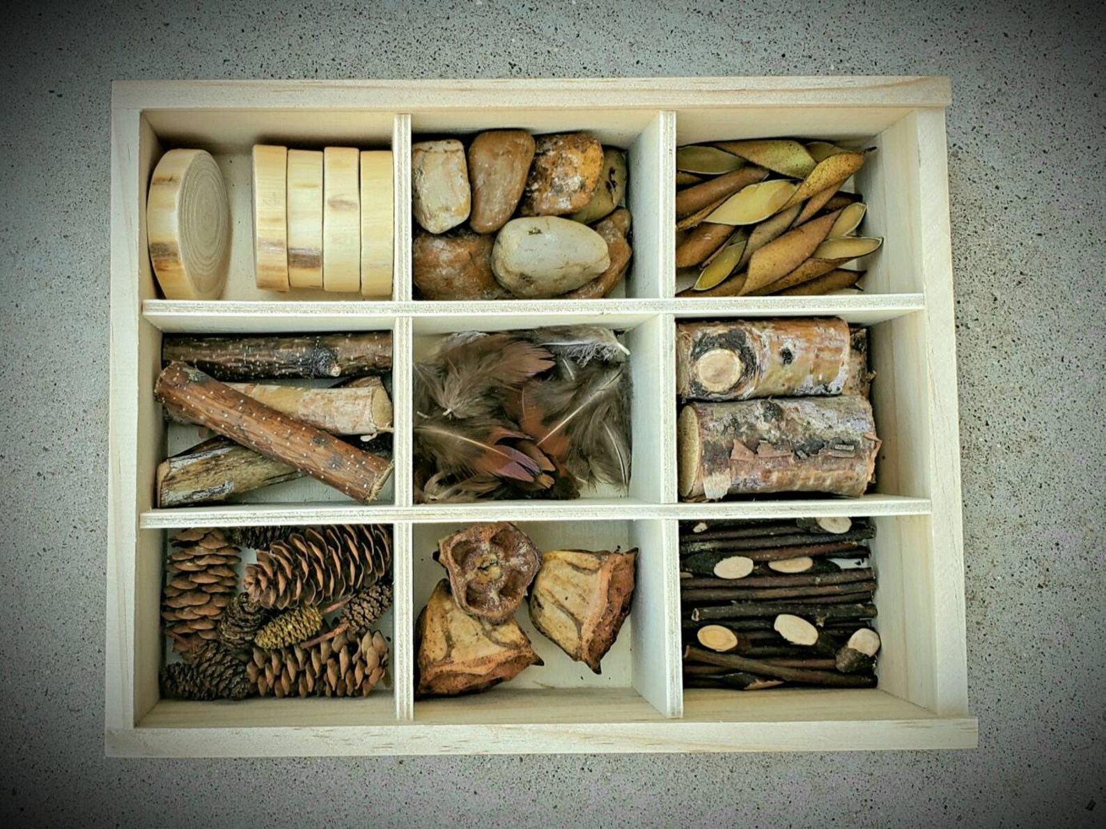 Reggio Inspired Nature Loose Parts Tray 1/ Waldorf Natural Toy ...