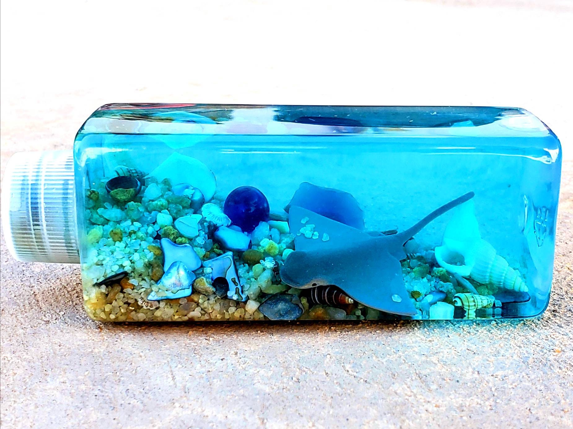 Square Ocean Sensory Bottle Under-the-sea Quiet Play Timeout | Etsy