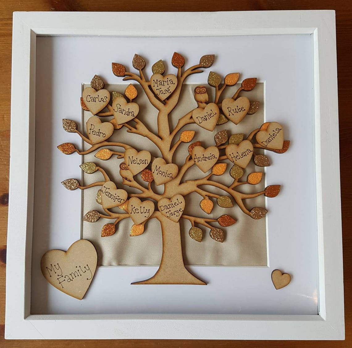 Large Family Tree Picture Box Frame Personalised up to 35 - Etsy