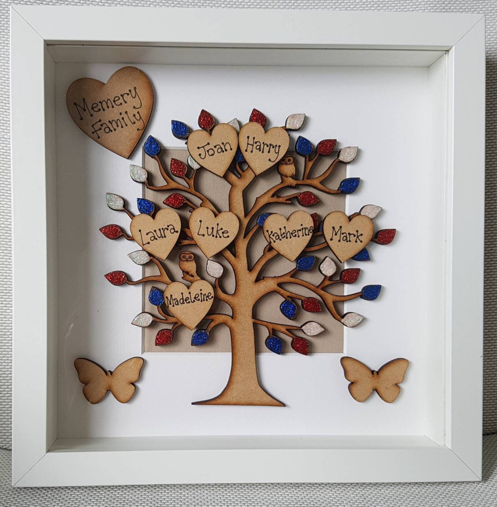 Personalised Family Tree Photo Box Ideal Gift - Etsy Australia