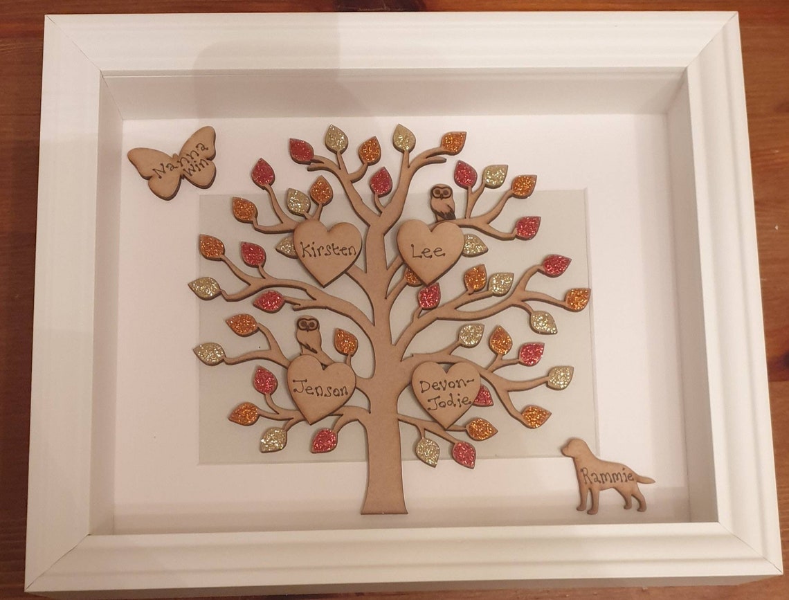 Personalised Family Tree Photo Box Ideal Gift - Etsy