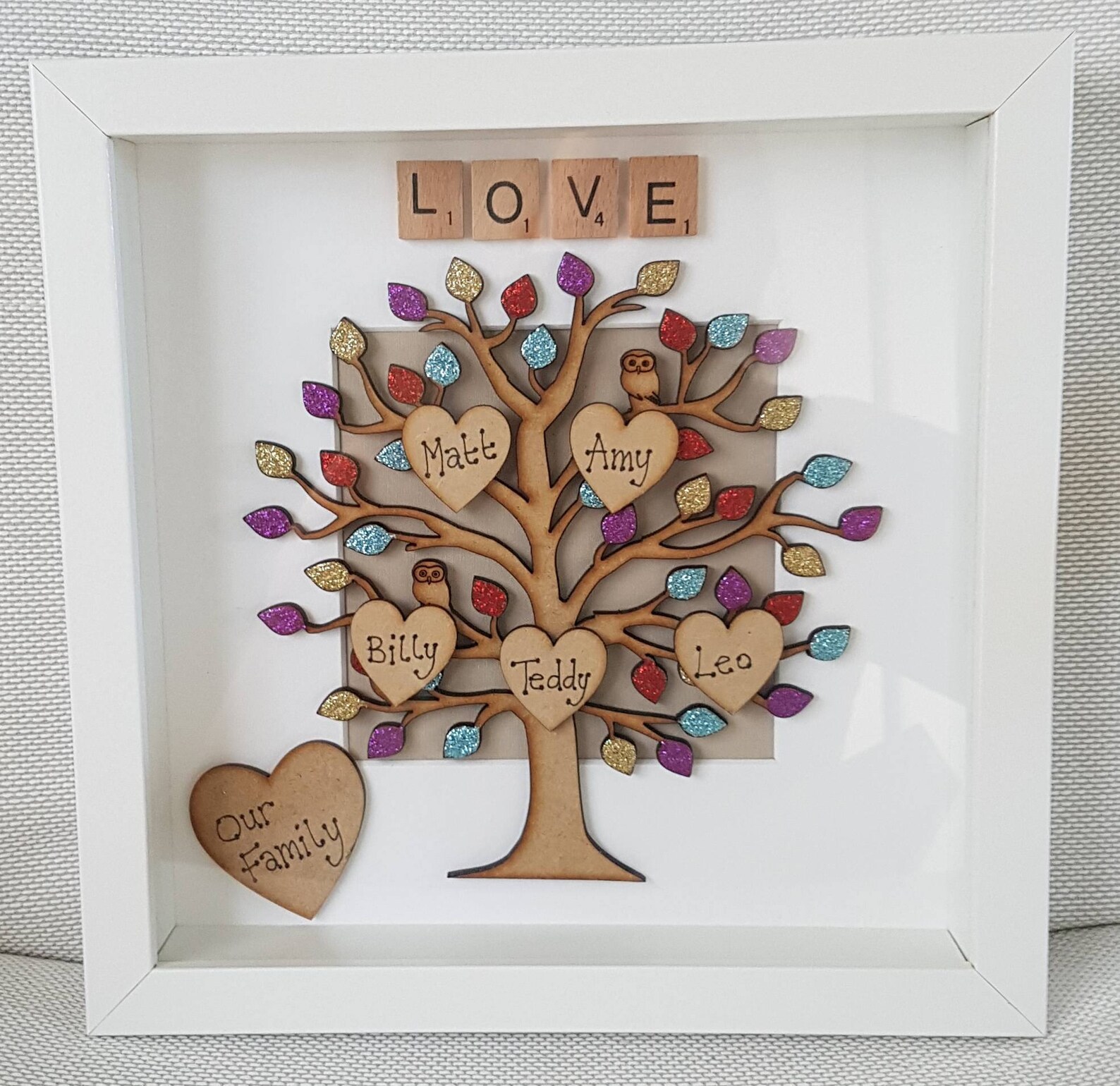 Personalised Family Tree Photo Box Ideal Gift - Etsy Australia