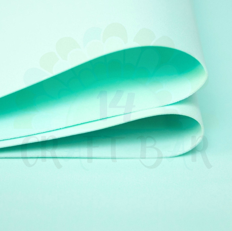 PROMOTIONS!!!!5 Foam Sheets - Mint Color, Foamiran, Foam Eva, Handmade ...
