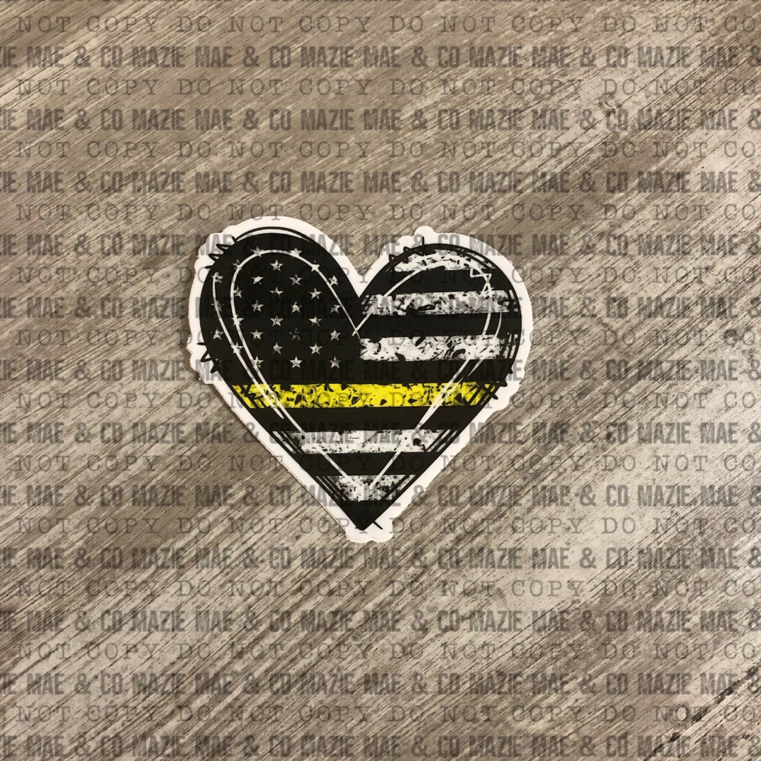 Thin Yellow Line Sticker for Laptop Tow Wife Gift Dispatcher - Etsy