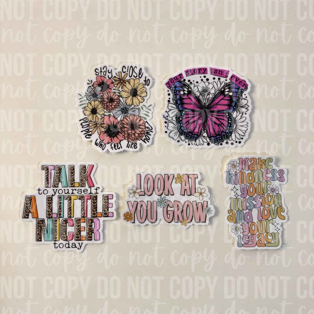 National Sticker Day 2024, Sticker Pack, 5 Sticker Pack, Inspirational ...