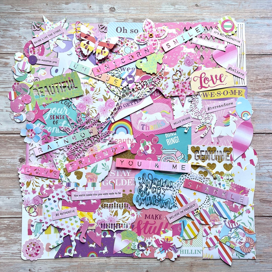 Unicorns and Rainbows Scrapbook Kit, Handmade Junk Journal ...