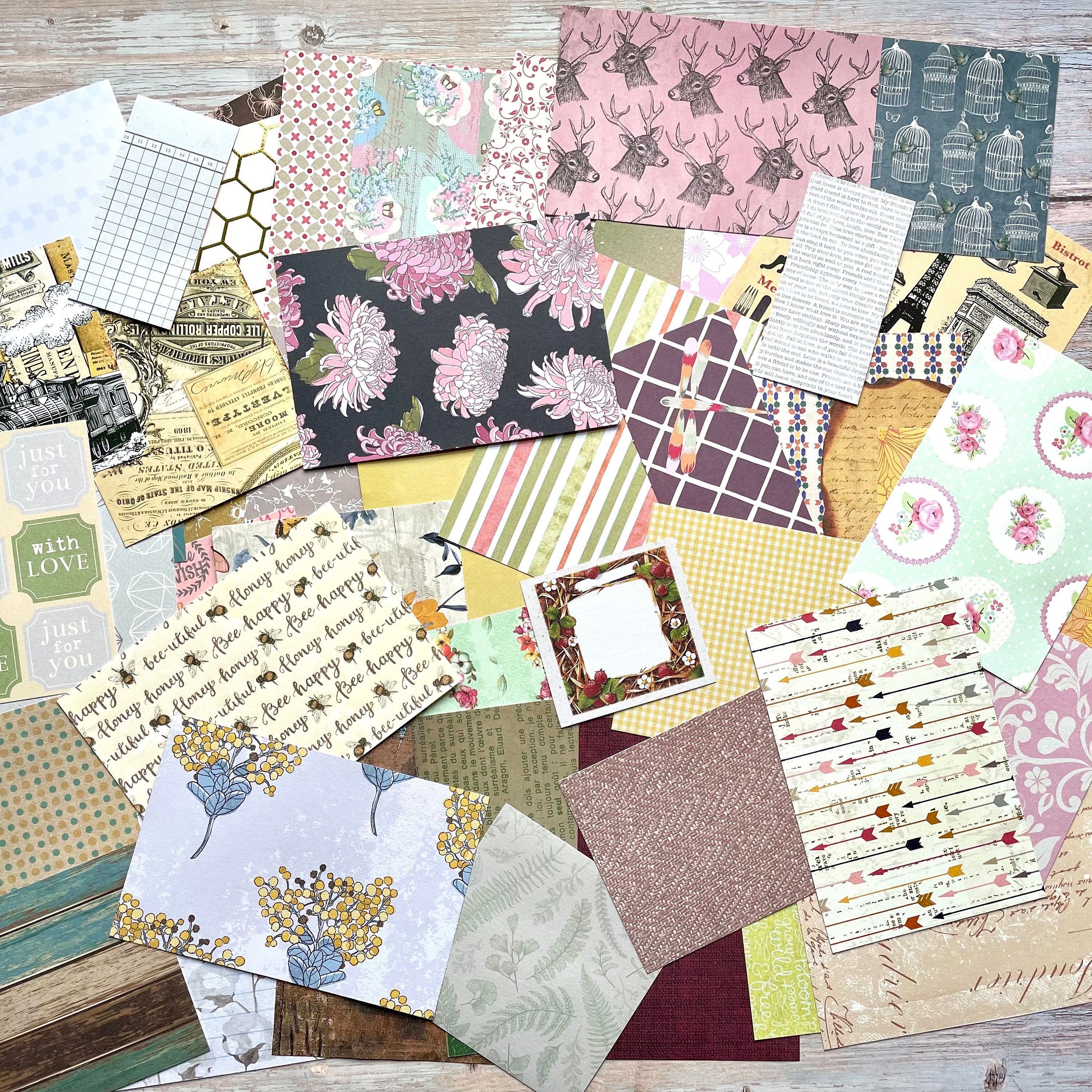 Mixed Paper Pack for Scrapbooks, Assorted Scrap Paper, Junk Journal ...