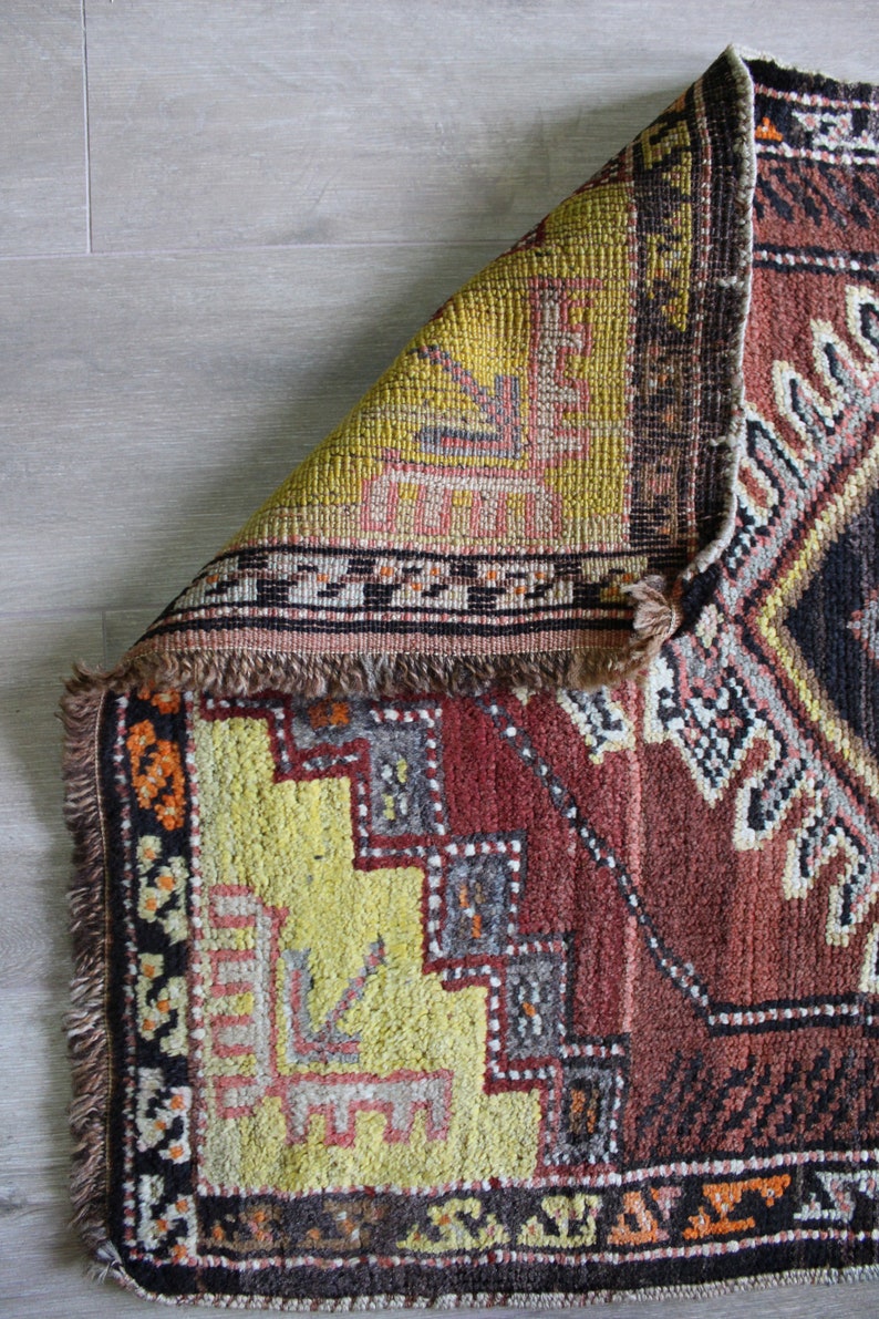 Around 60 Year Old Kars Pillow Carpet / Vintage, Authentic, Ethnic ...