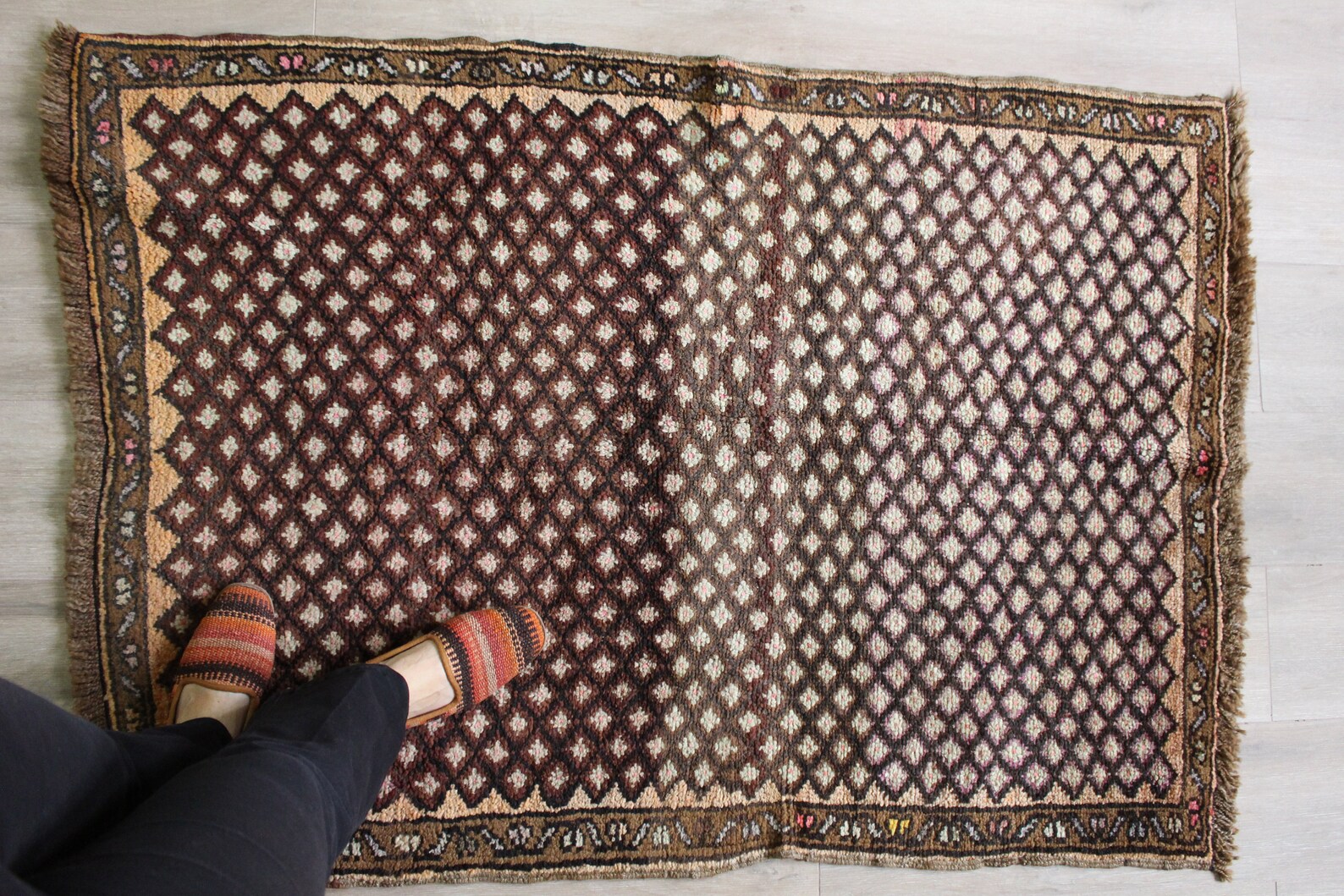 Around 60 Year Old Kars Carpet / Vintage, Authentic, Ethnic, Asymmetric ...