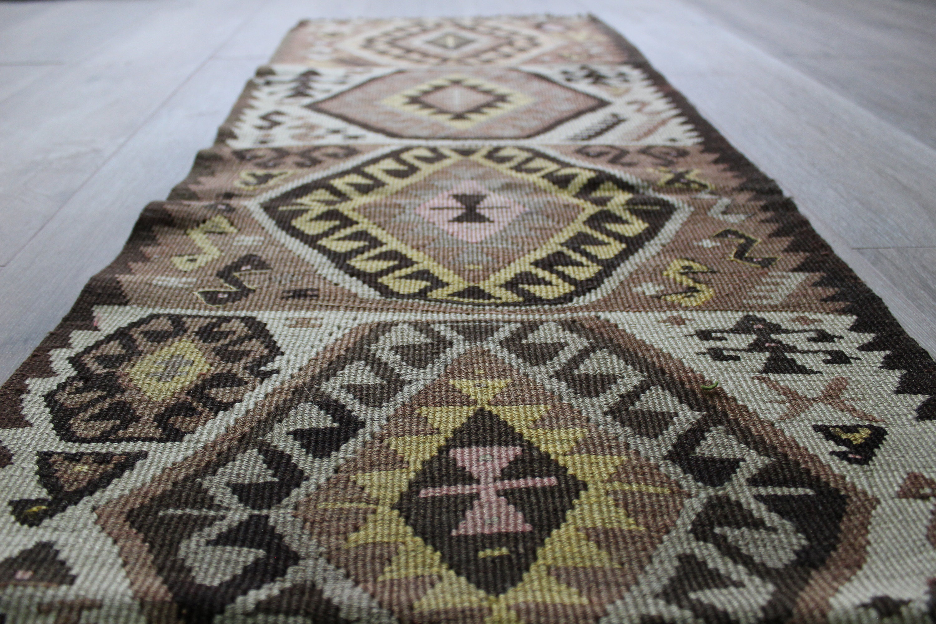 70 Year Old Kars Runner / Antique Runner / Vintage Runner / Pale Colour ...