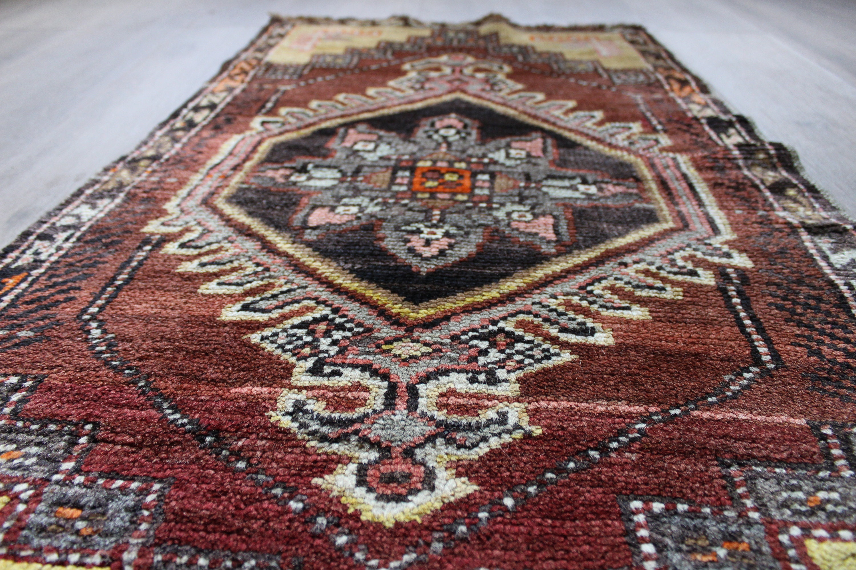 Around 60 Year Old Kars Pillow Carpet / Vintage, Authentic, Ethnic ...