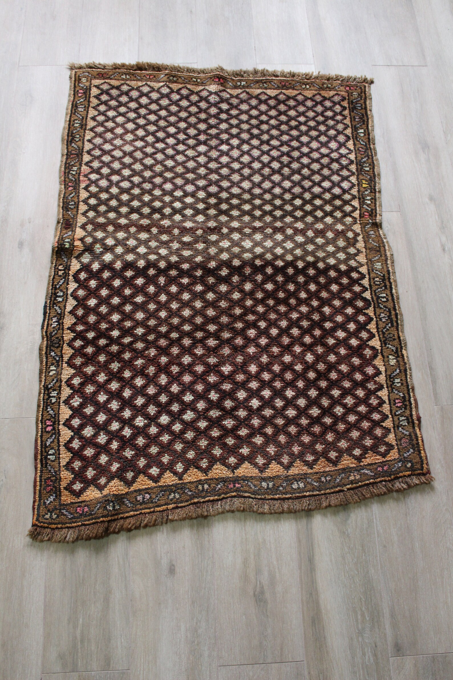 Around 60 Year Old Kars Carpet / Vintage, Authentic, Ethnic, Asymmetric ...