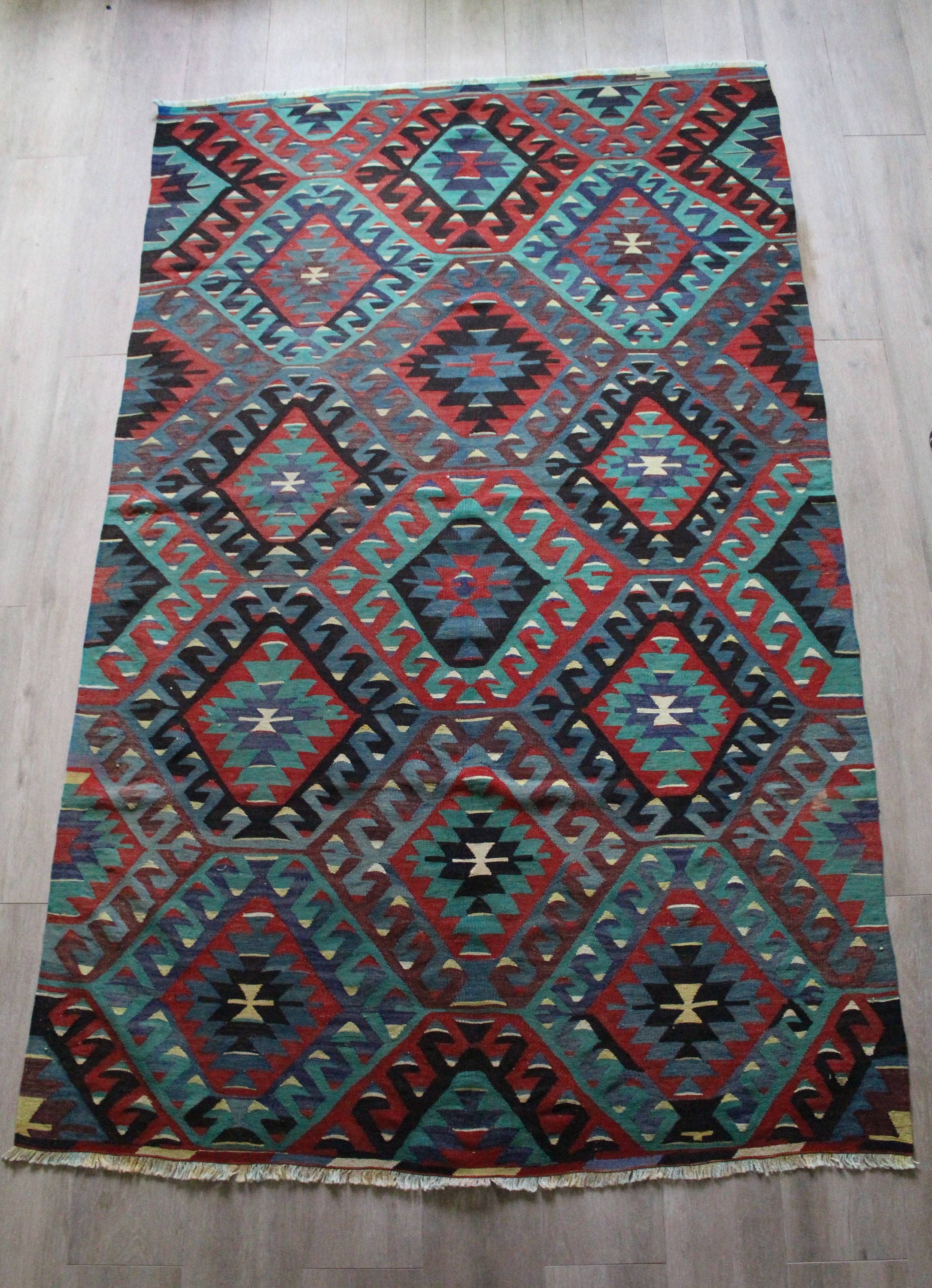 Around 70 Year Old Esme Kilim / Vintage, Ethnic, Authentic, Handwoven ...