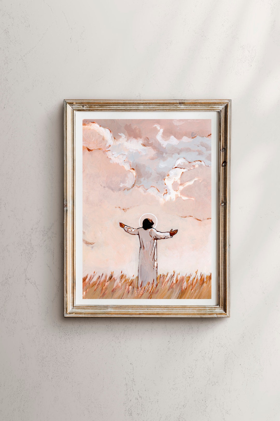 His Strength is in the Skies, Jesus Christ Wall Art, Jesus Christ Art ...